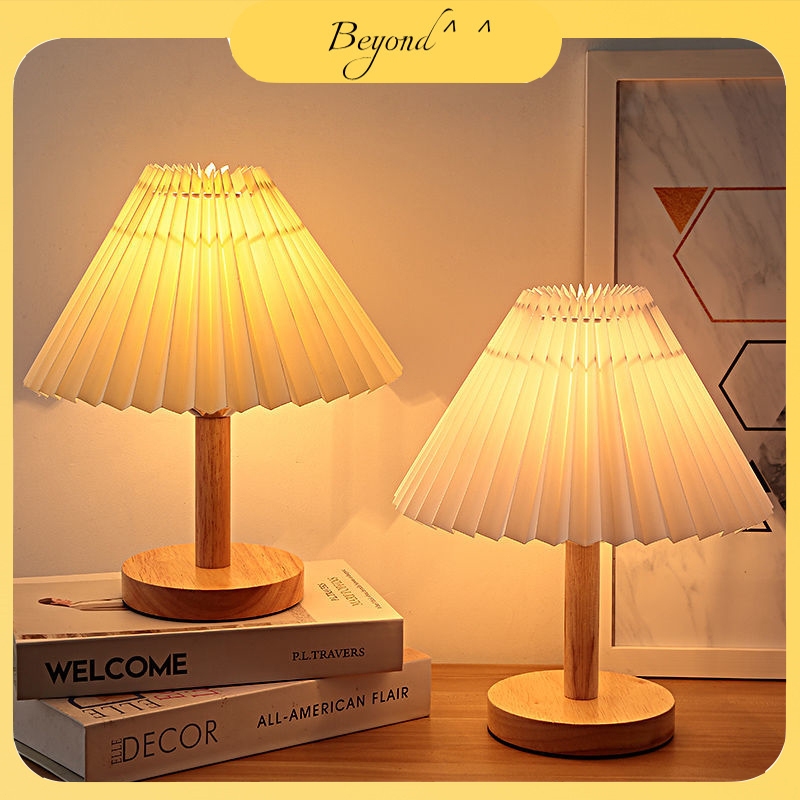 NEW Led Lamp Creative Table Lamp Korean Folding Retro Bedside Lamp ...