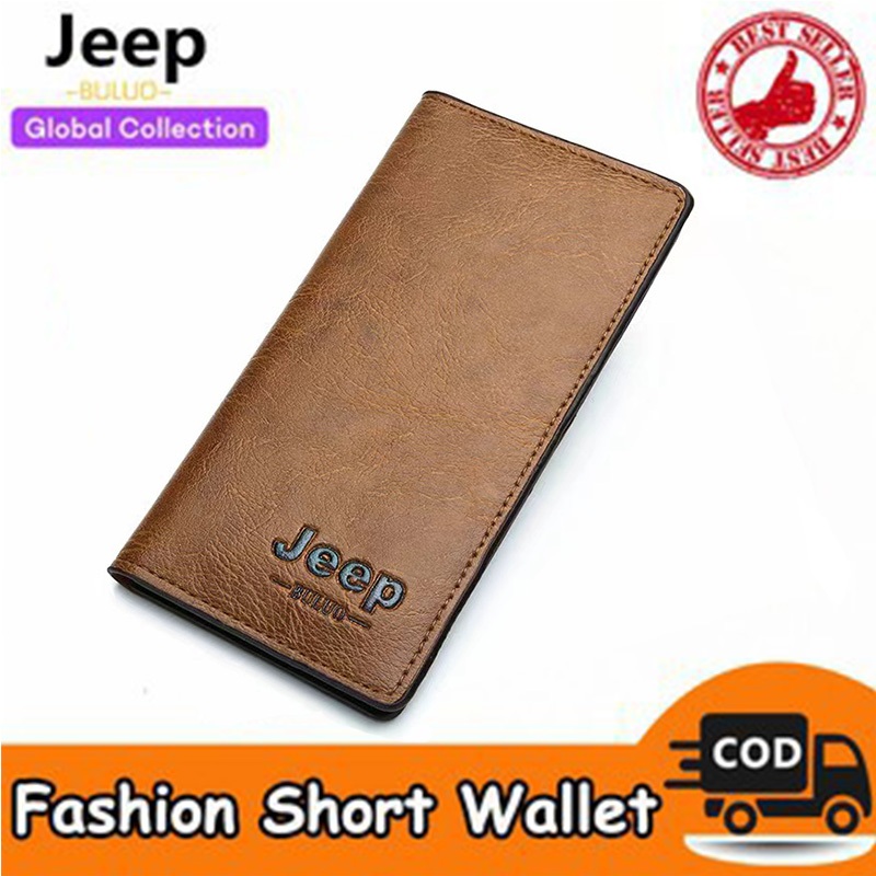 Jeep Men's Classic Long Credit Card / ID Leather Wallet Long Wallet For ...