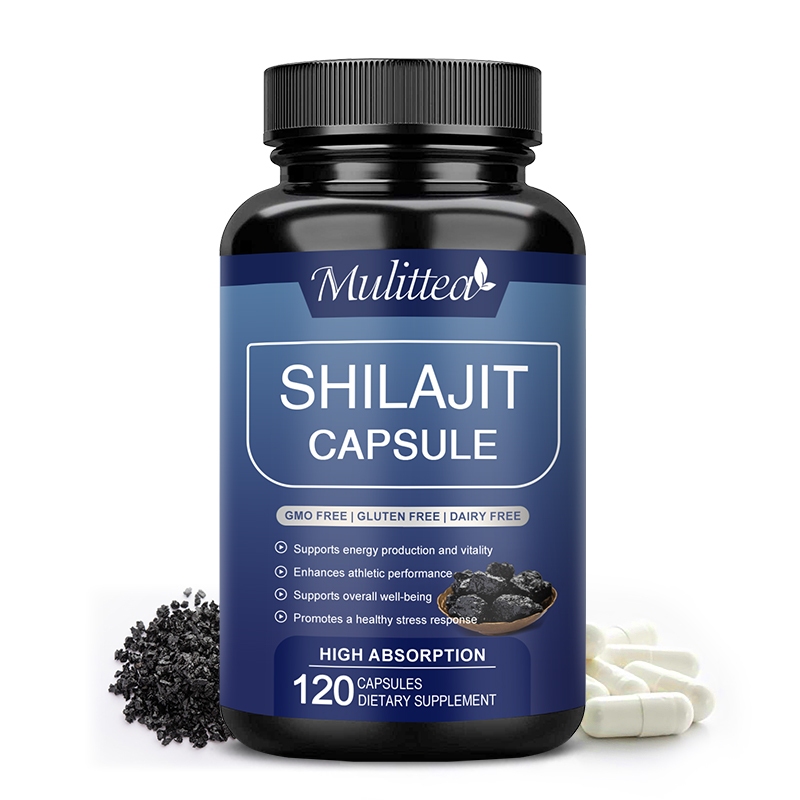 Mulittea Shilajit Hard Capsules Rich In Fulvic Acid & Trace Minerals ...