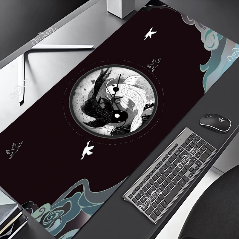 Oni Large Gaming Mouse Pad Japanese Black Dragon Table Mat Waves ...