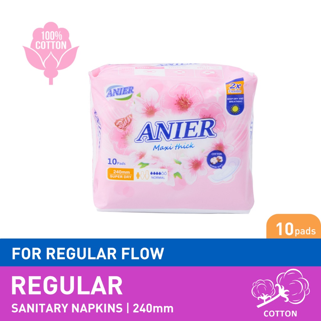 Regular All Cotton Soft with Wings Sanitary Napkins-Regular Flow, Fast ...