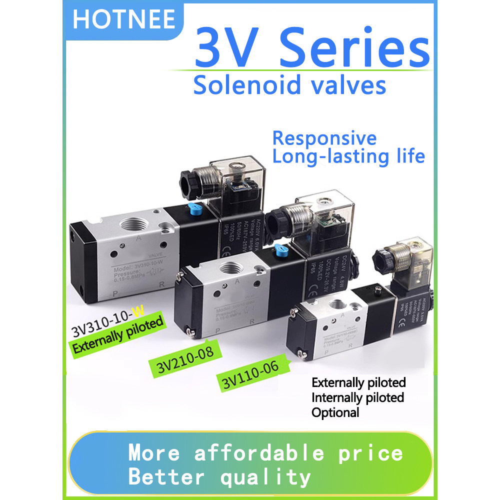 2/3 Way Solenoid Valve 3V110/3V210/3V310 Valves Air Gas Control Valve ...