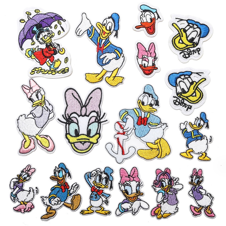 Donald Duck Daisy Series Cartoon Embroidered Cloth Stickers Ripped ...