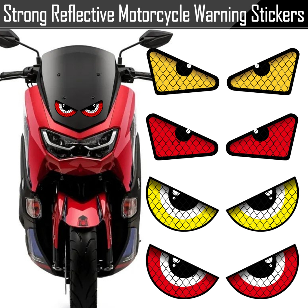 Hight Reflective Demon Eyes Sticker Decor Motorcycle Motor Bike ...