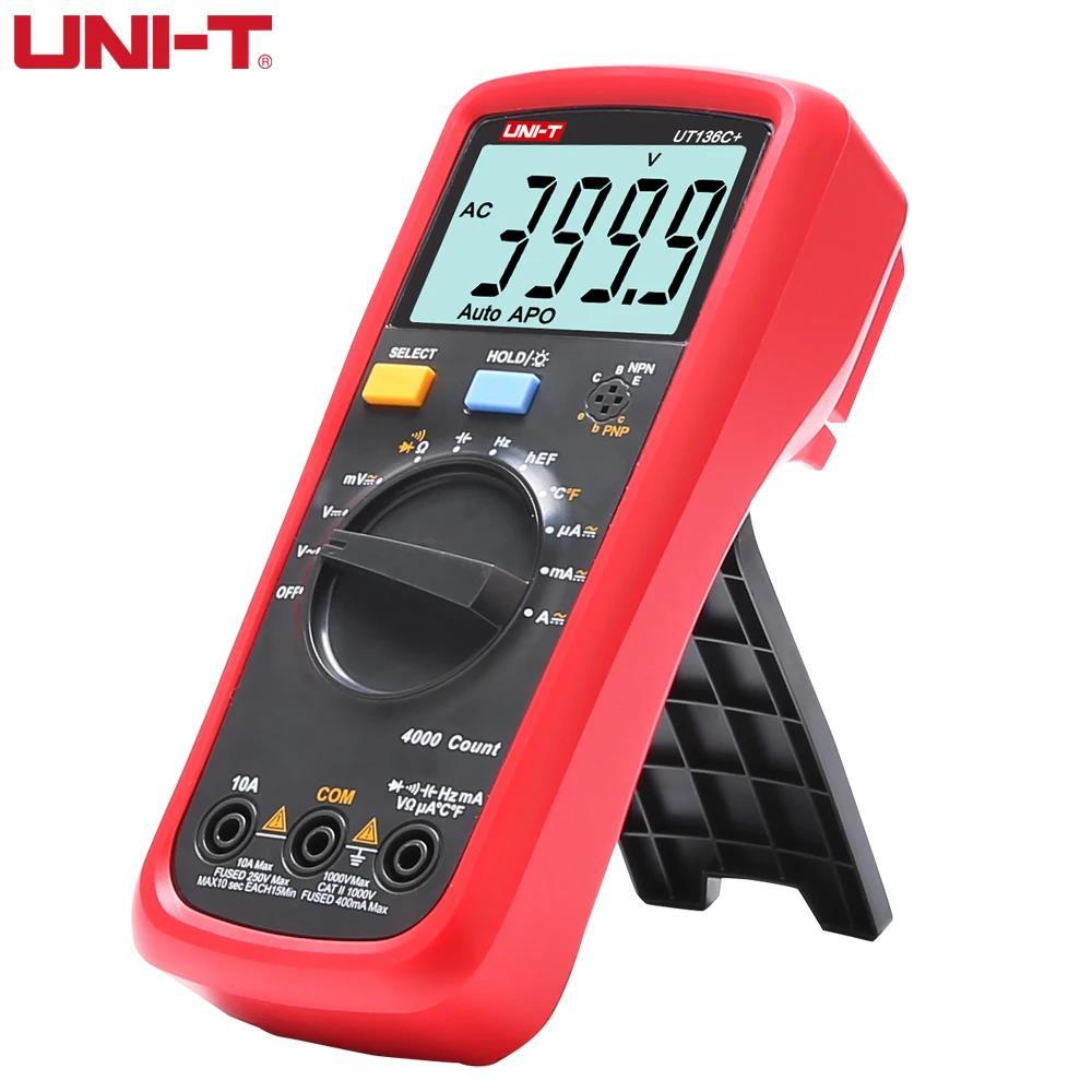 UNI-T UT136B+ Digital Multimeter Large LCD Dual Display 1000V 10A AC DC ...
