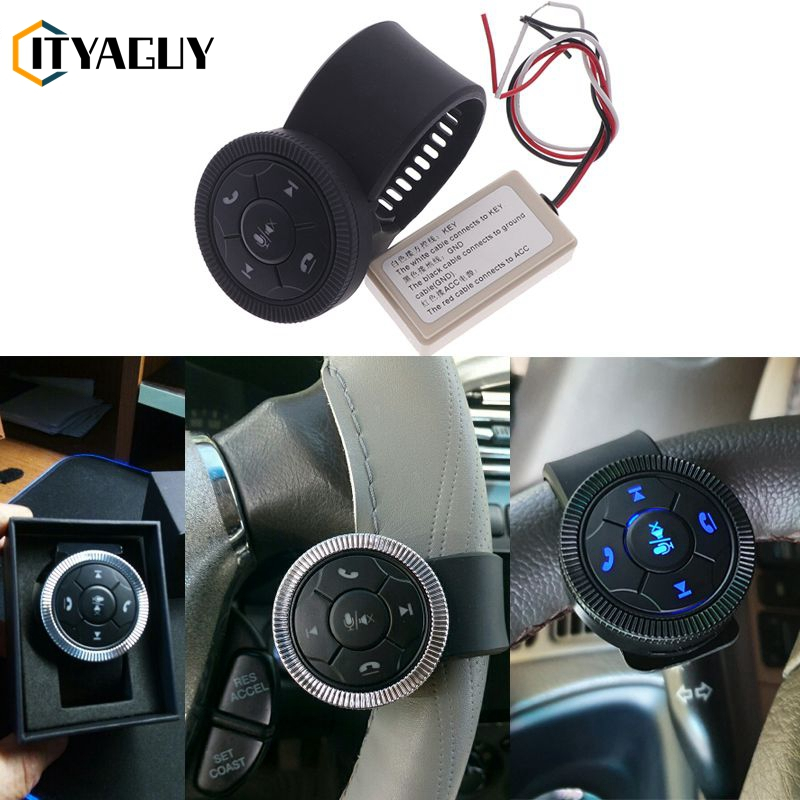 High Quality 1 Set New 7-Key Car Wireless Steering Wheel Control Button ...
