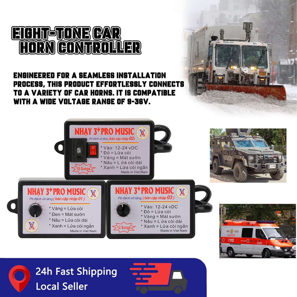 back horn 24v truck sound nhay 3+ pro music for horn papap horn for ...