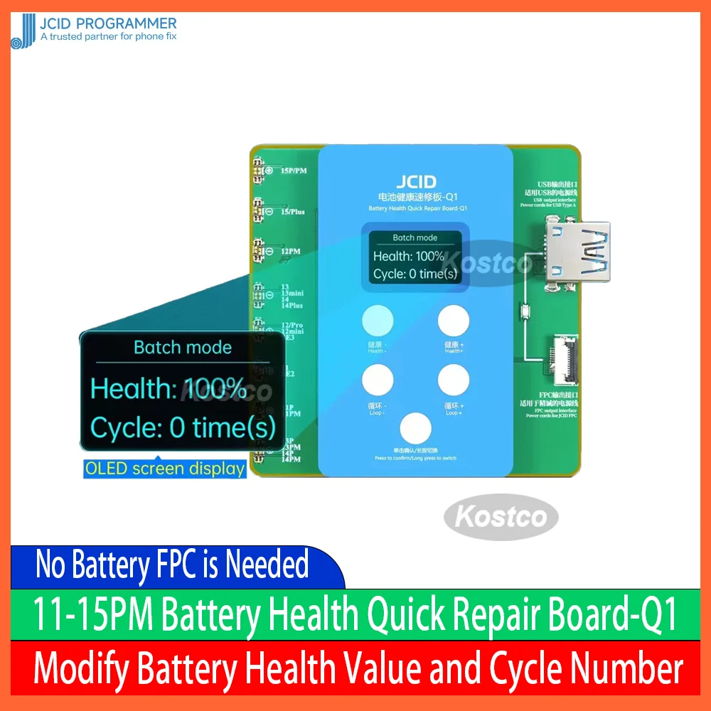 JCID JC Q1 Battery Health Quick Repair Board For iPhone 11 to 15 Pro ...