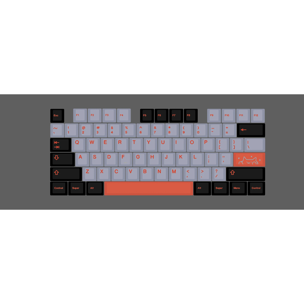 Geekark Black And Orange Grey Five Side Dye Sublimation Cherry Profile ...