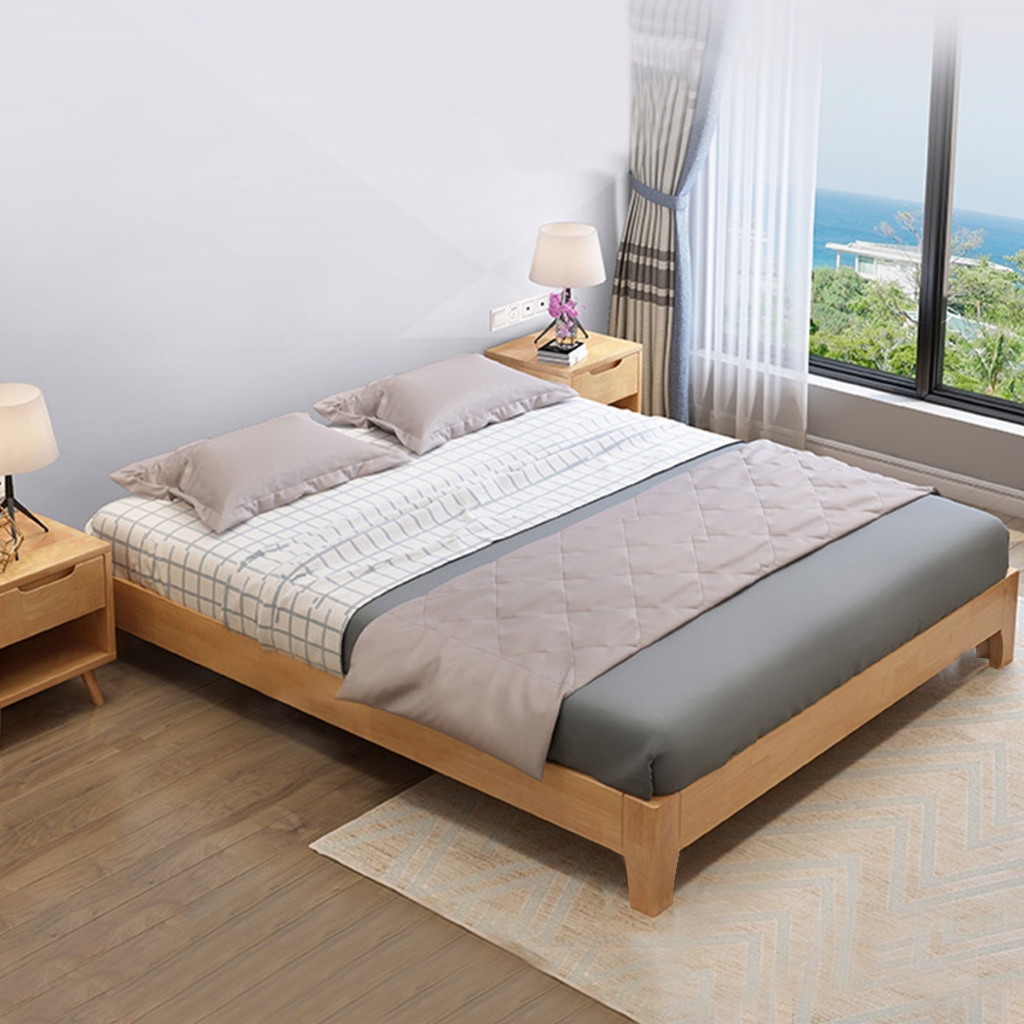 Dreame Beds 100% Solid Wood bed frame wood assemble 180CM bed frame ...