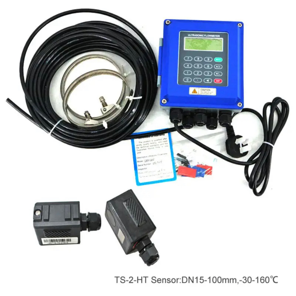 TUF-2000B Wall Mounted Clamp On Ultrasonic Flowmeter RS485 MODBUS ...