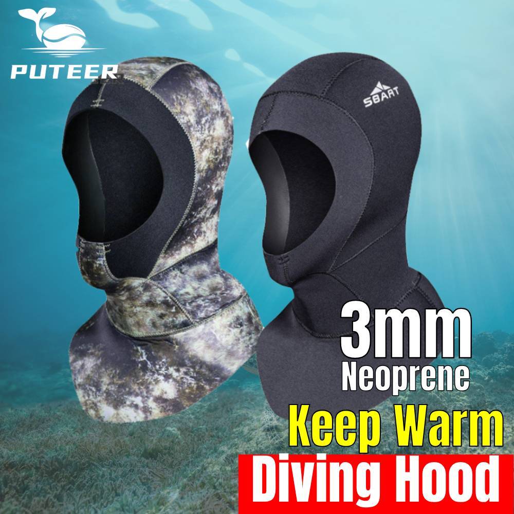 3MM Neoprene Diving Hood for Men Scuba Diving Cap Mask Swimming Caps ...