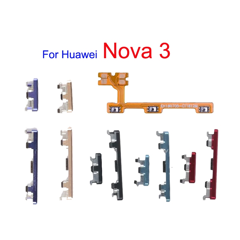 For Huawei Nova 3 Power On Off Button Flex Out Side Volume Up Down ...