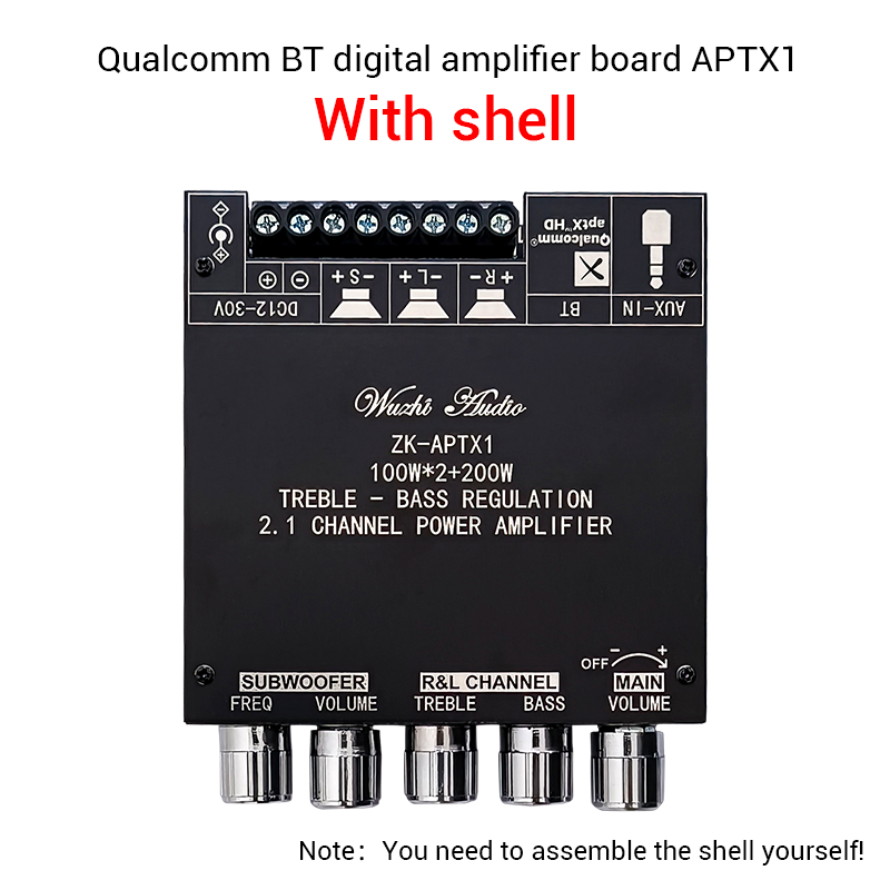 DIYMORE ZK-APTX1 Qualcomm Bluetooth digital amplifier board 2.1 channel ...