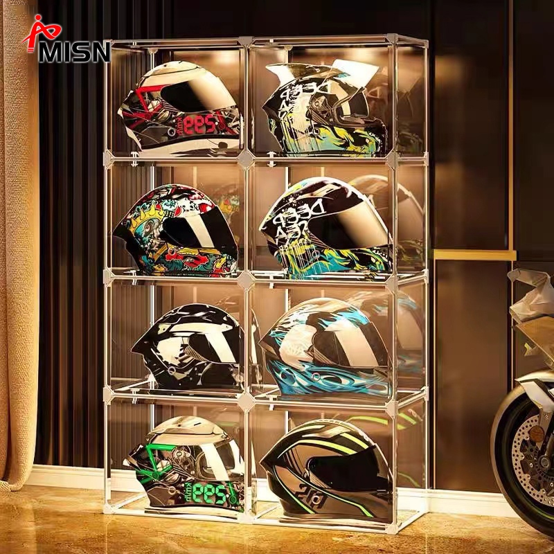 MISN Extra-large Siz Transparent Acrylic Helmet Storage Cabinet Handbag ...