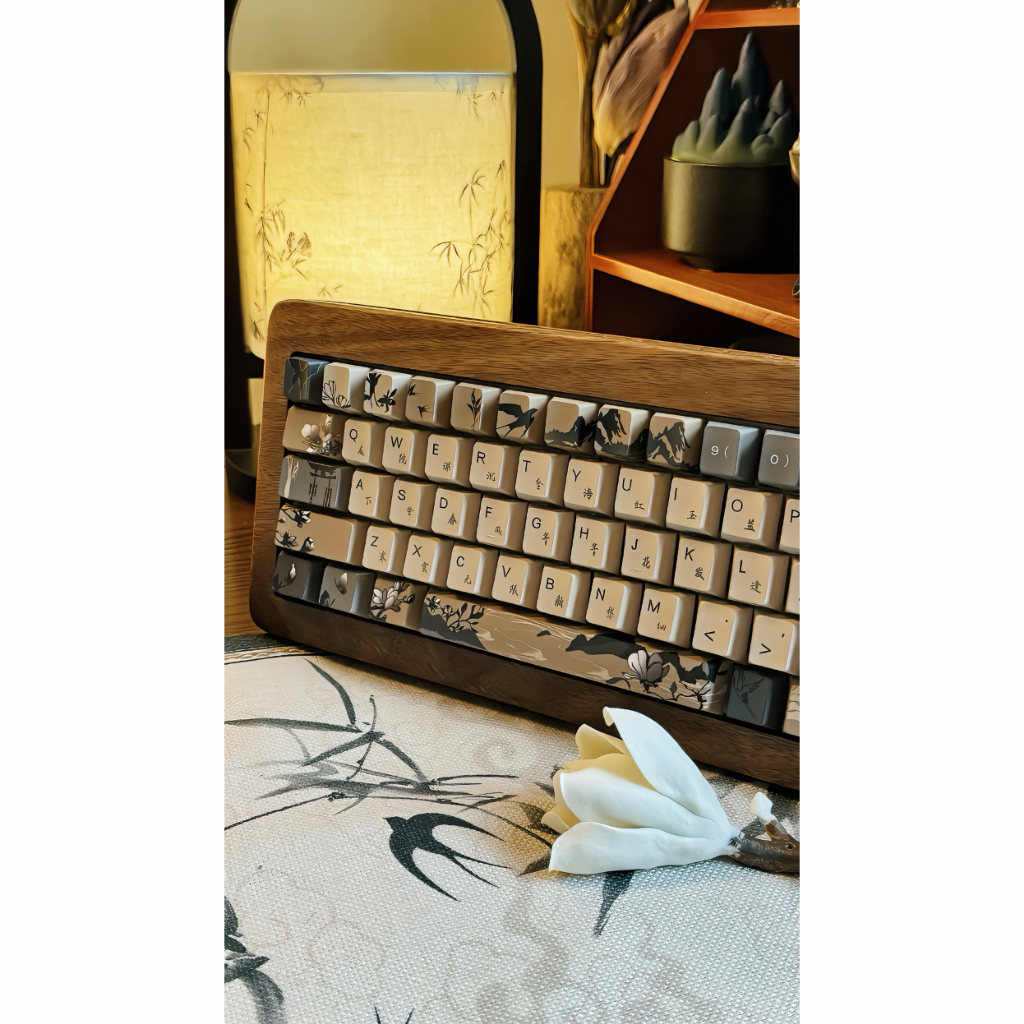 142 Keys Magnolia Flower Keycaps Set Cherry Profille Keycap KCA Keycap ...