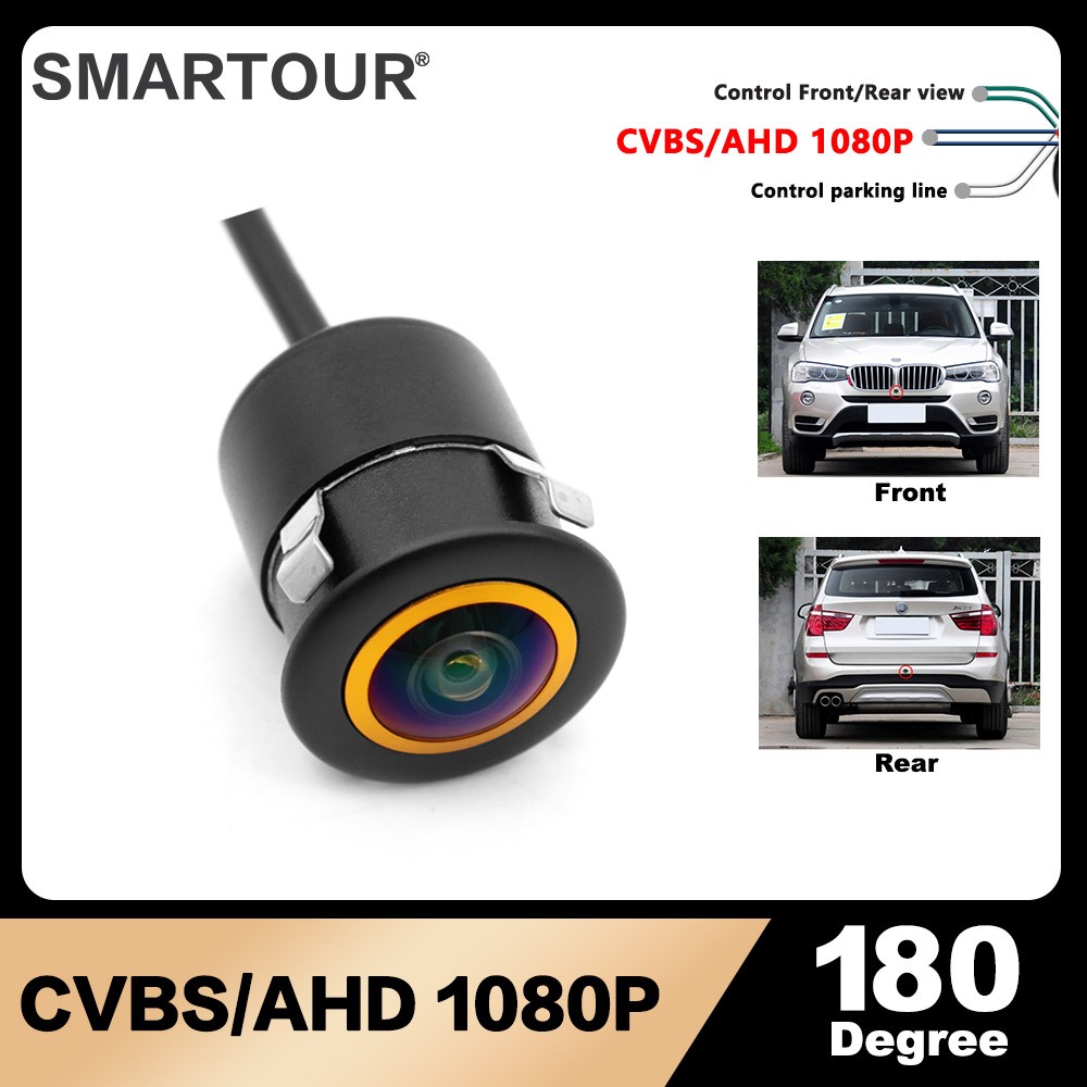 Smartour Car Universal Rear View Camera 180 Degree Golden Lens Wide ...