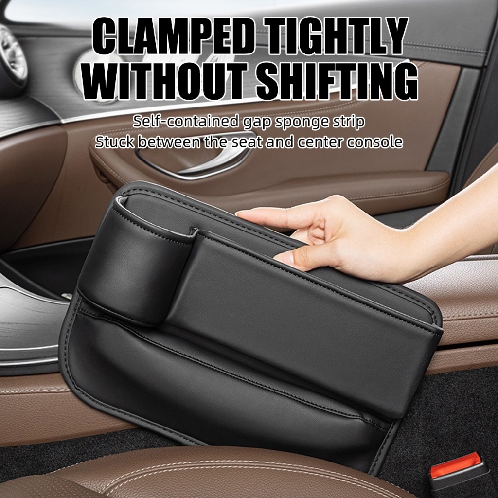 1pcs Car Seat Gap Storage Bag PU Leather Car Seat Side Gap Filler Car ...