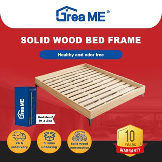 Dreame Beds 100% Solid Wood bed frame wood assemble 180CM bed frame ...