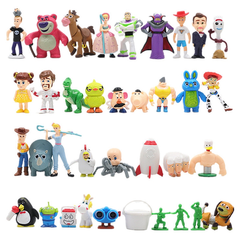 36pcsset 3 5cm Toy Story Figure Woody Jessie Forky Lotso Bo Peep Rex 7864