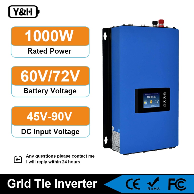 Y&H 1000W MPPT Solar Grid Tie Inverter Stackable with Power Limiter ... Y&H 1000W MPPT Solar Grid Tie Inverter Stackable with Power Limiter ...