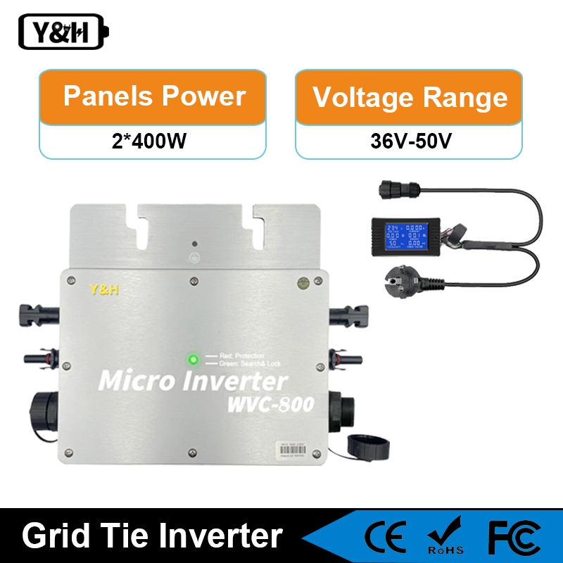 Y&H 800W Solar Grid Tie Micro Inverter Waterproof IP65 MPPT DC30-42V PV ...