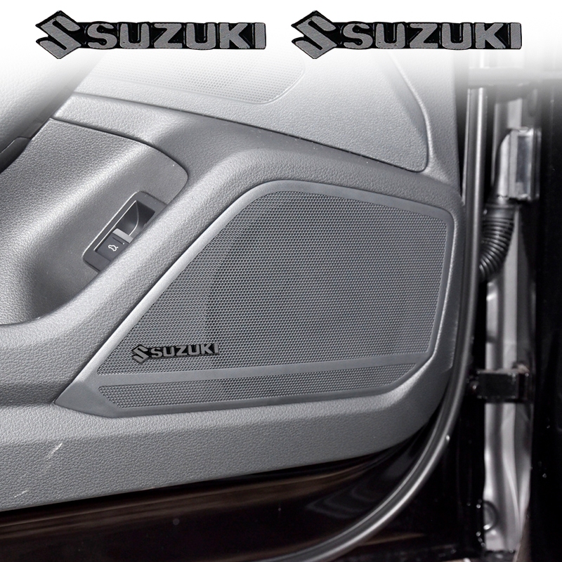 4pcs/10pcs 3D Car Logo Audio Sticker Silver Aluminum Car Speaker Sound ...