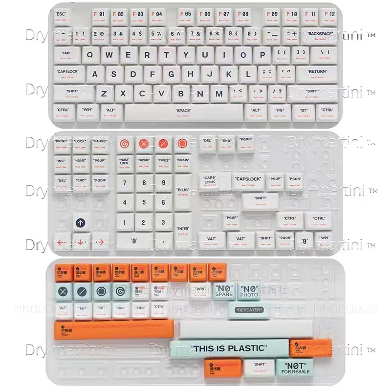 This is Plastic Keycaps XDA/MDA Profile 140Key PBT Compatible with 60 ...