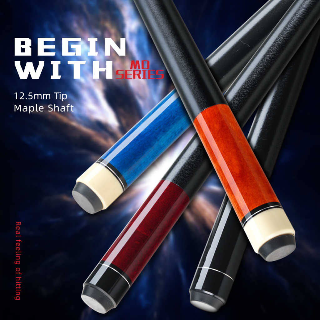ZOKUE Pool Cues Leather Wrap 58" Hard Rock Canadian Maple 13mm Tip 19 ...
