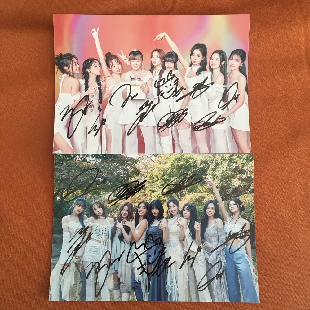 hand signed twice Autographed Photos Listen with you-th group members 7 ...