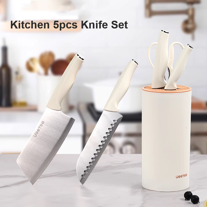 5Pcs Kitchen Knife Set Stainless Steel Precision Knife Chef Knife Bread ...