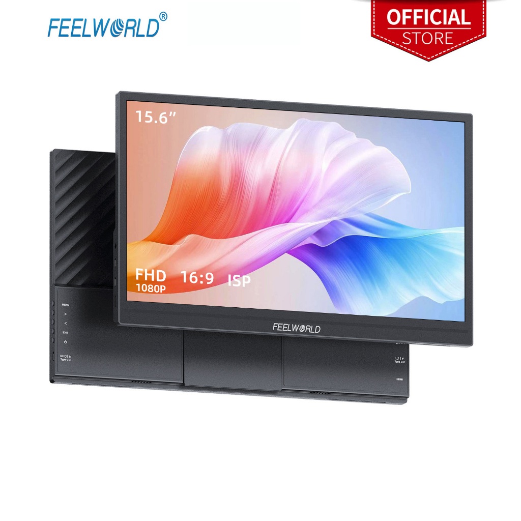 FEELWORLD DH156 15.6inch Portable External Monitor FHD 1080P USB-C HDMI ...
