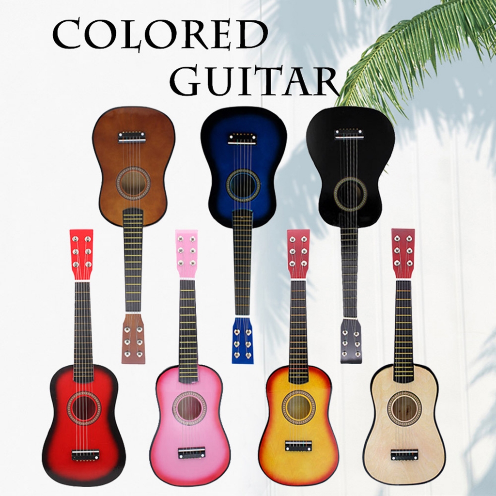 [AM] 23-Inch 6 Strings Children Guitar Smooth Edge Wood Educational ...