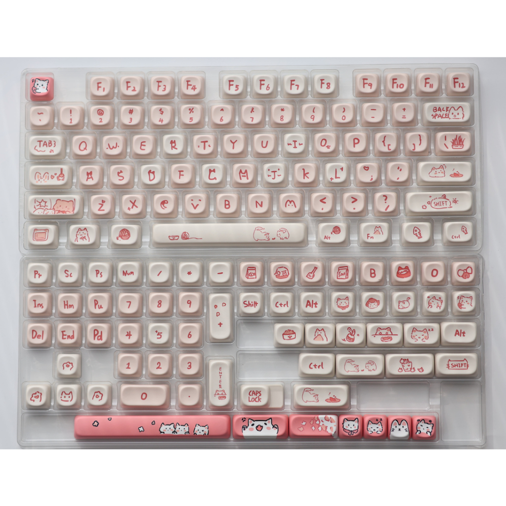 PBT keycaps moa Lolita Bunny Big-eyed Frog Butter Candy Rainbow ...
