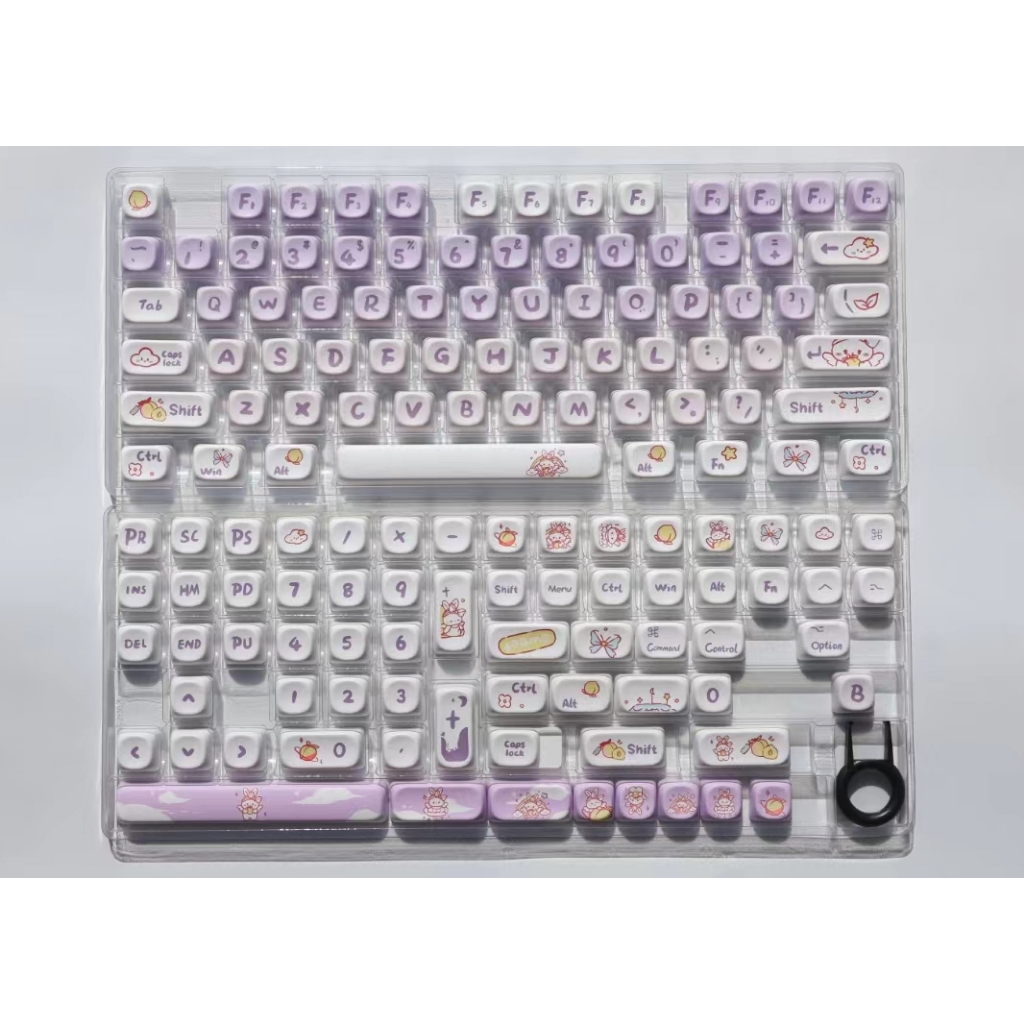 PBT keycaps moa Lolita Bunny Big-eyed Frog Butter Candy Rainbow ...