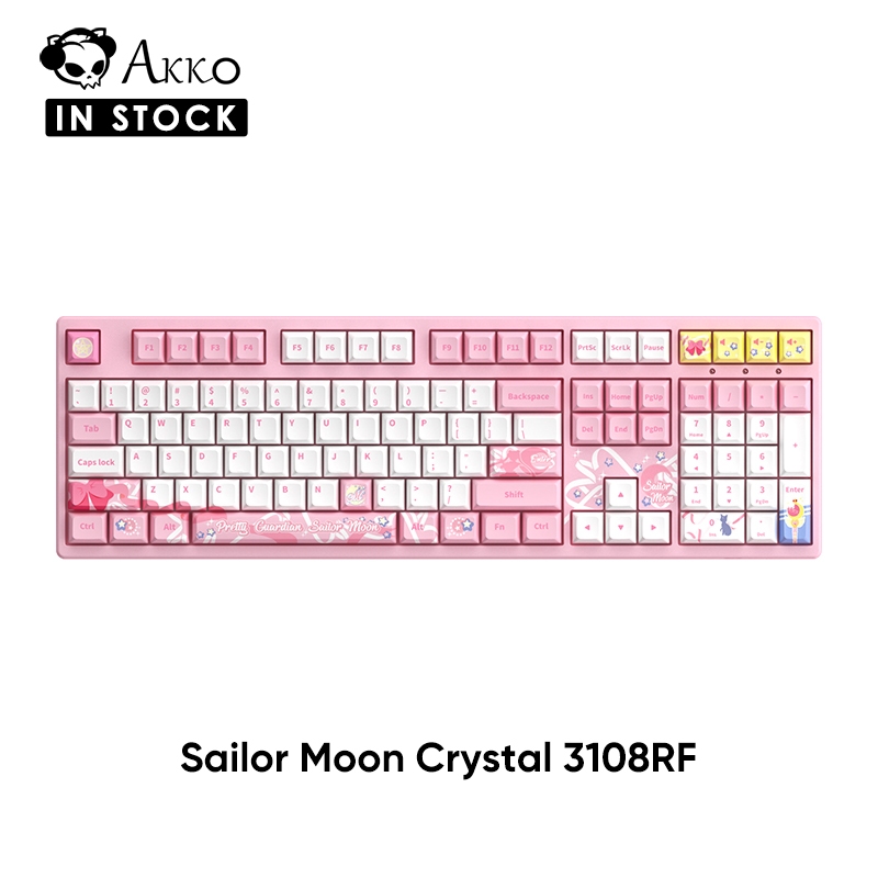 Akko Sailor Moon Crystal 3108RF Wireless Mechanical Keyboard, Full-size ...