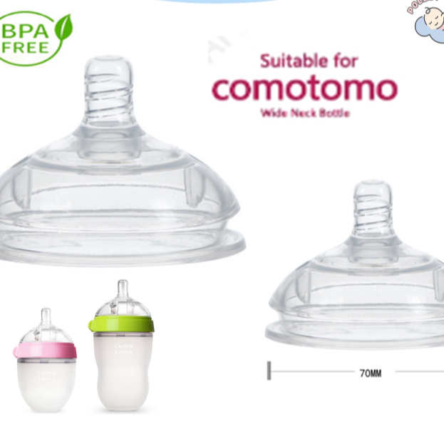 Comotomo Wide-caliber Spiral Bottle Baby Pacifier BPA Free Spot Ready ...