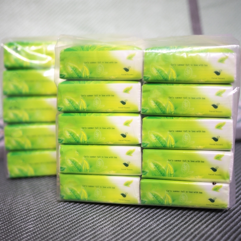 Organic green tea Facial Tissue Paper 4 ply 10 Packs Tissue | Shopee ...