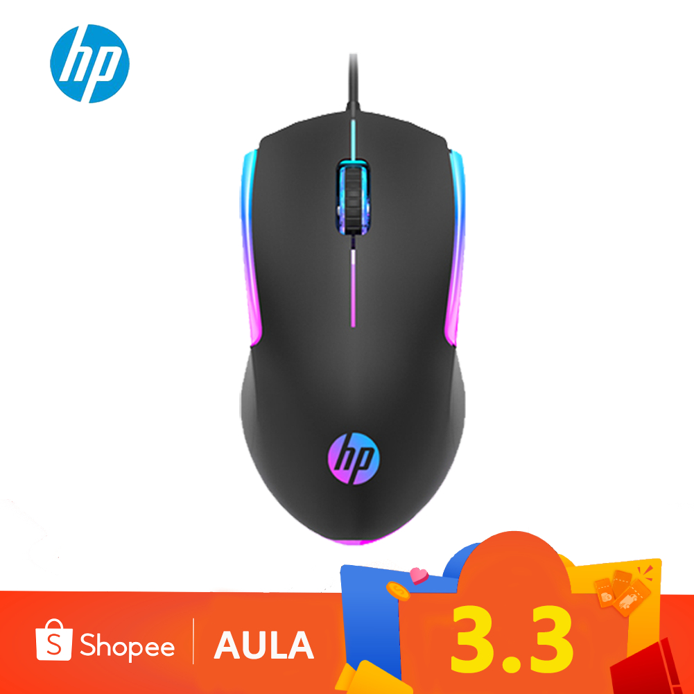 Hewlett Packard Hp M160 Wired Mouse High Performance Optical Gaming With 7 Led Colors Rainbow ...