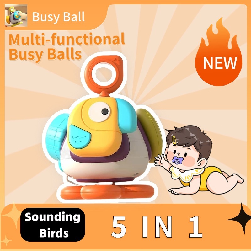 5 In 1 Busy Cube toy Kids Montessori Early Education Hand Catch Ball ...