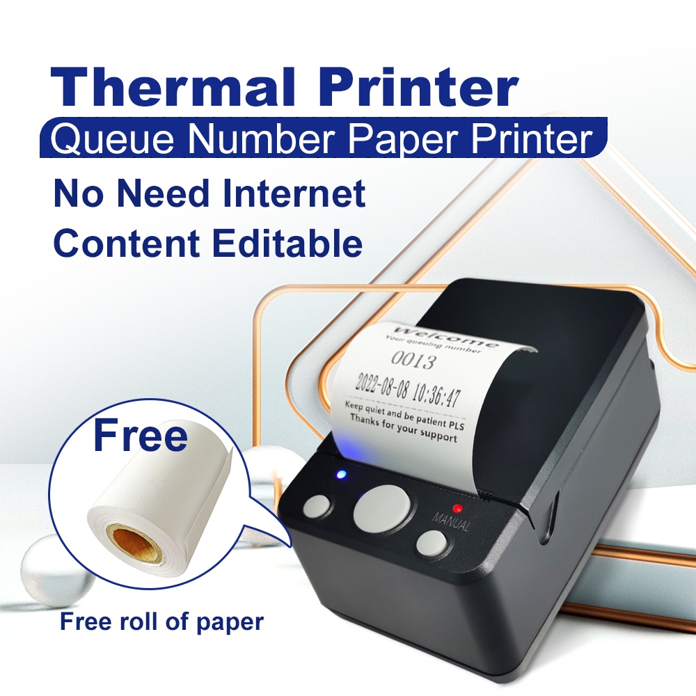 Customer Number Printer Queue Thermal Printer for Queue Number Ticket ...