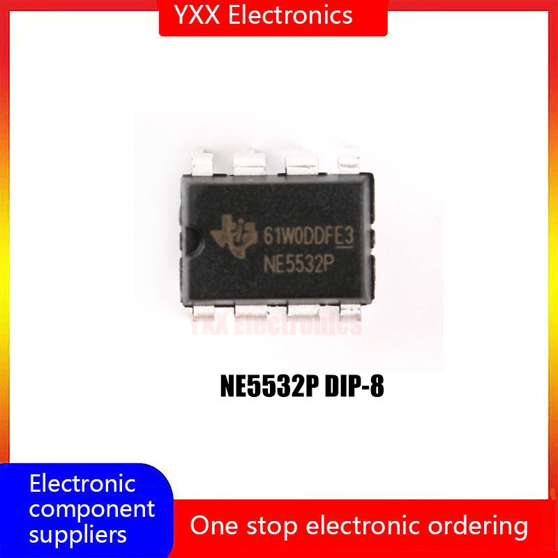 Original genuine direct insertion NE5532P DIP-8 dual channel operational amplifier IC chip ...