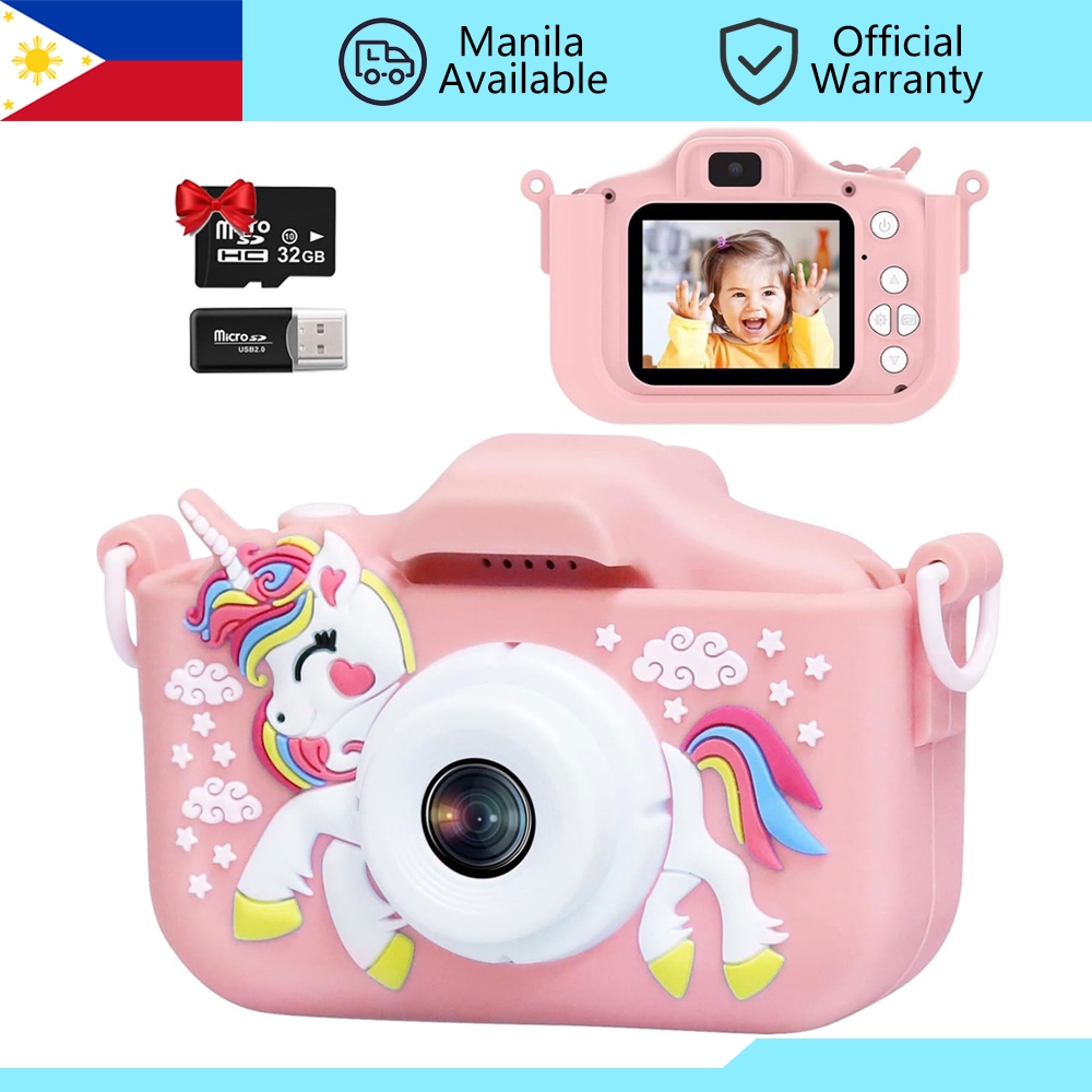 Kids Camera, 1080P Kids Digital Camera with 32GB TF Card,Unicorn Camera ...