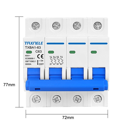 TAXNELE AC MCB 1P 2P 3P 4P 230V 400V 6KA Mini Circuit breaker Air Switch 6A 10A 16A 20A 32A 40A ...