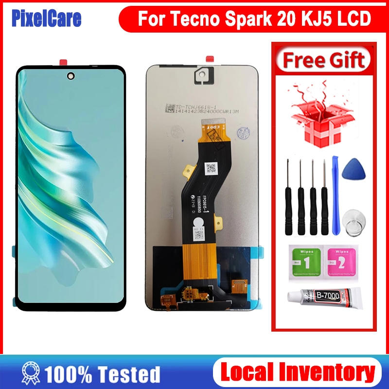 Pixelcare LCD For Tecno Spark 20 KJ5 LCD Display Touch Screen Digitizer Assembly Replacement ...