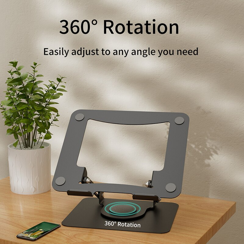 360° Rotation Laptop Stand Tablet Stand Foldable Desk Laptop Stand ...