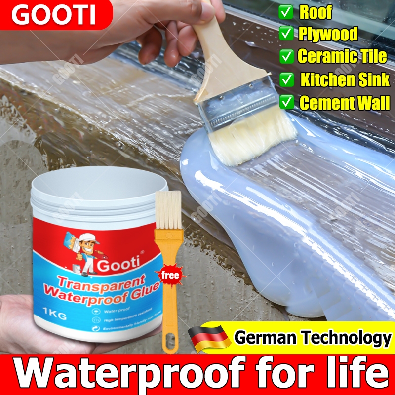 1000G Free Brush Super Transparent Waterproof Sealant Glue Repair ...