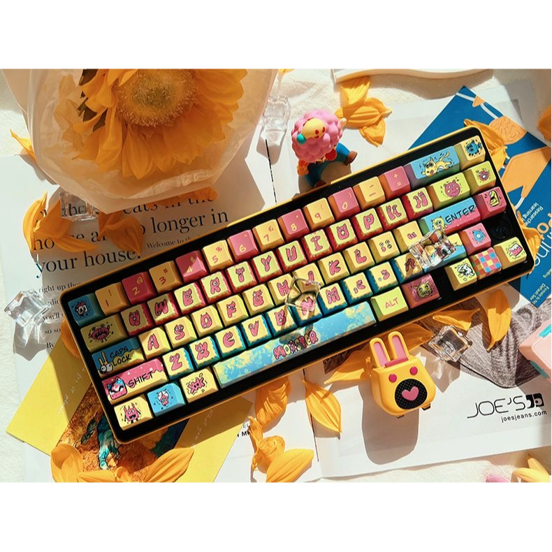 Monster Block Keycaps 132 Keys Cherry Height PBT Material Keycap Five ...