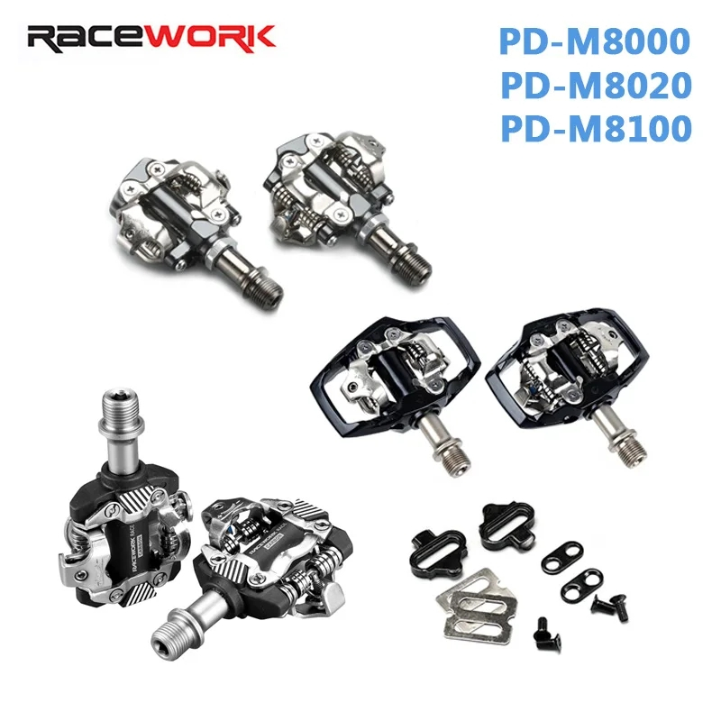 RACEWORK Bike Pedals Self-Locking SPD Cleats Pedals Set Clipless Pedals ...