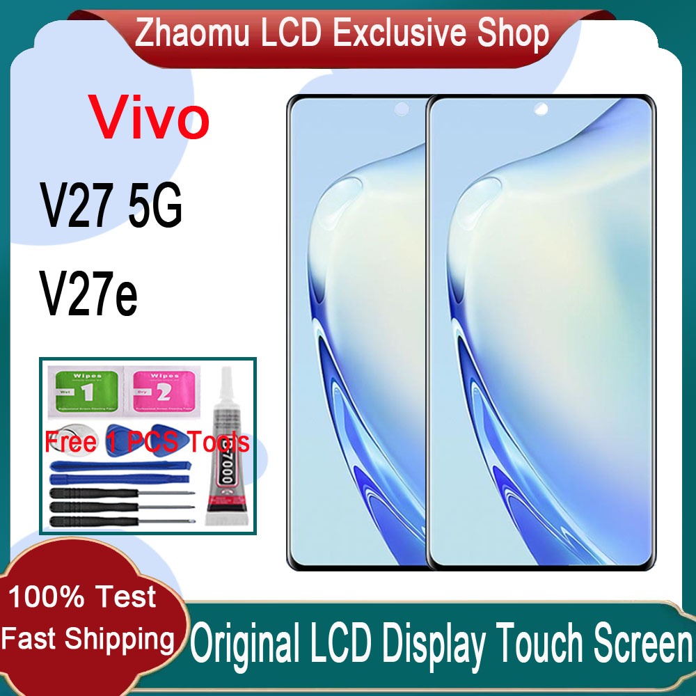Original AMOLED Vivo V27 5G V27e LCD Display Touch Screen Replacement ...